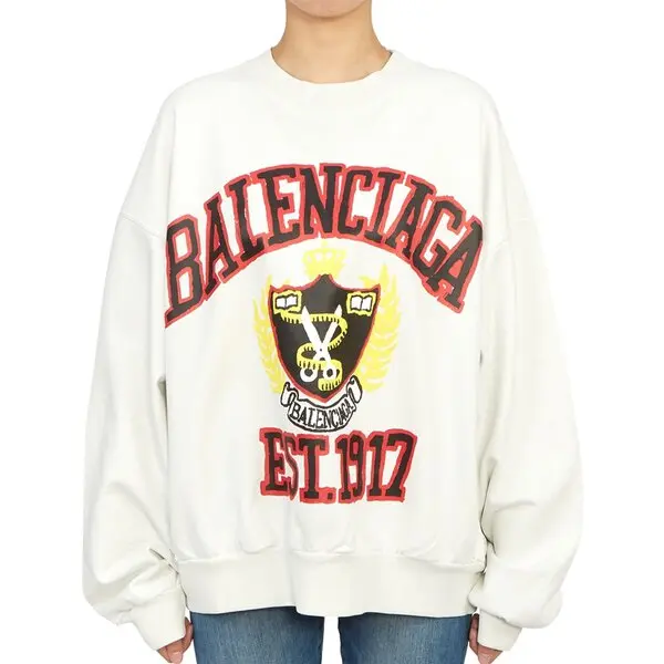 Balenciaga Round Collar Long Sleeve Sweater