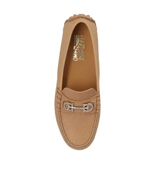 FERRAGAMO Doppio Gancini Driver Loafers