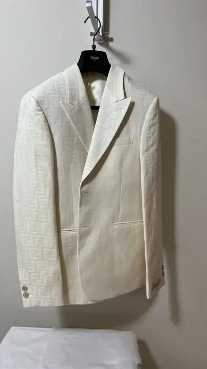Fendi Single Breasted Ff Motif Blazer