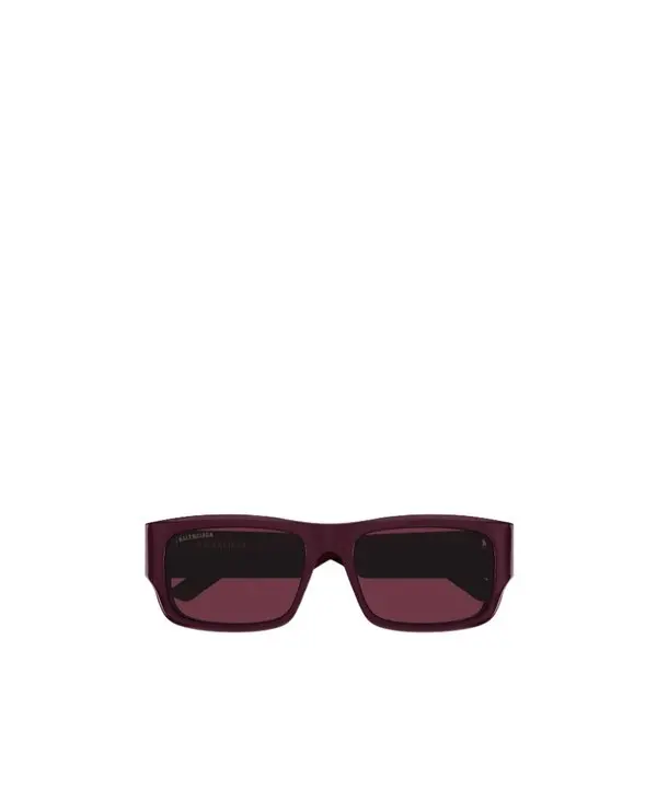 Balenciaga Rectangle Frame Sunglasses - Red