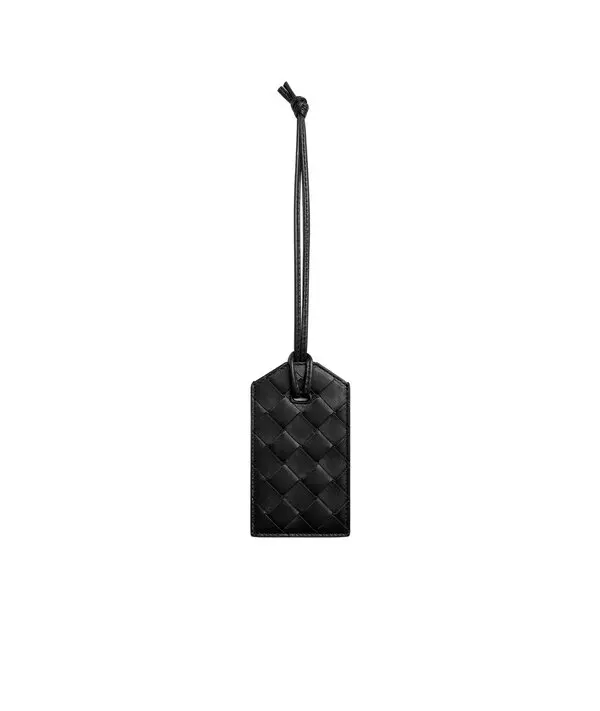 Bottega Veneta Intrecciato Tag Holder - Black