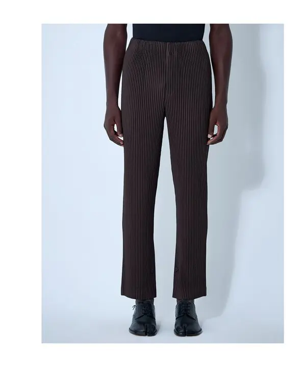 Issey Miyake Pleated Elasticated-waist Straight-leg Trousers