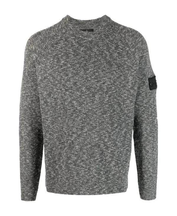 Stone Island Logo-patch Ribbed-knit Jumper