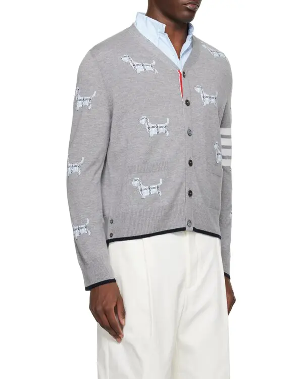 Thom Browne 4-bar V-neck Hector Cardigan