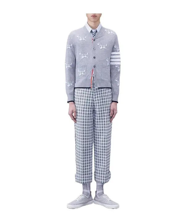 Thom Browne 4-bar V-neck Hector Cardigan