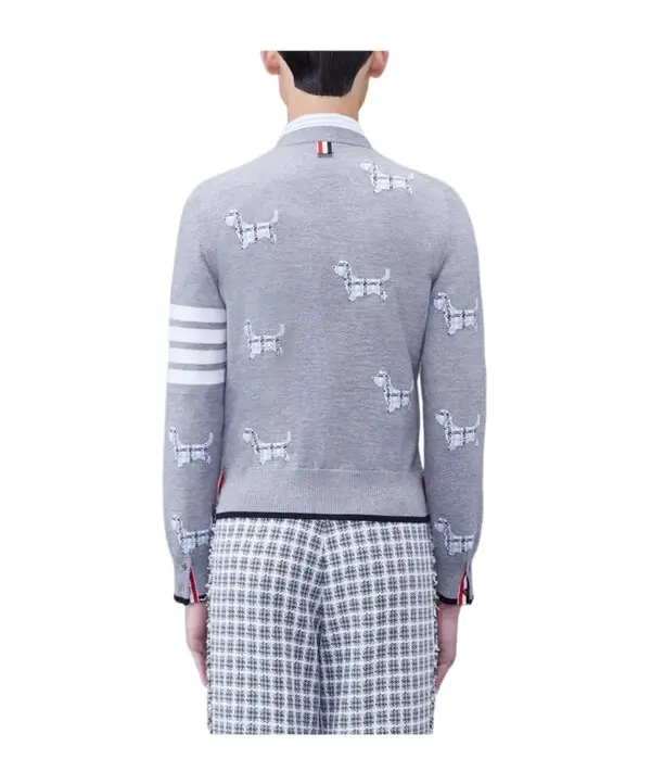 Thom Browne 4-bar V-neck Hector Cardigan