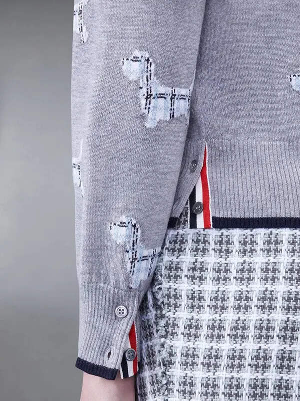 Thom Browne 4-bar V-neck Hector Cardigan