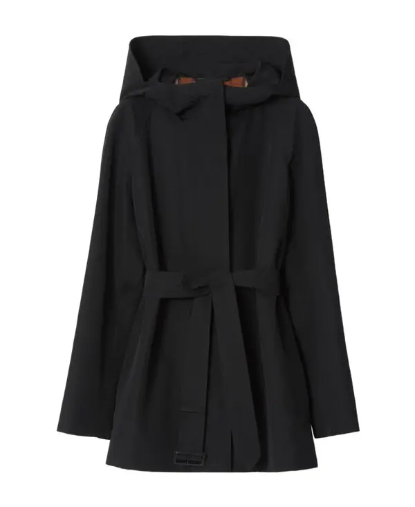 Burberry Belted-waist Hooded Coat