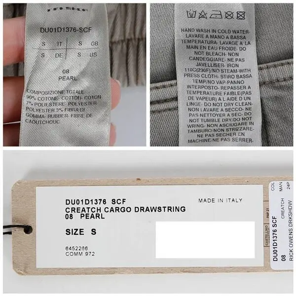 Rick Owens Drawstring Cargo Pants
