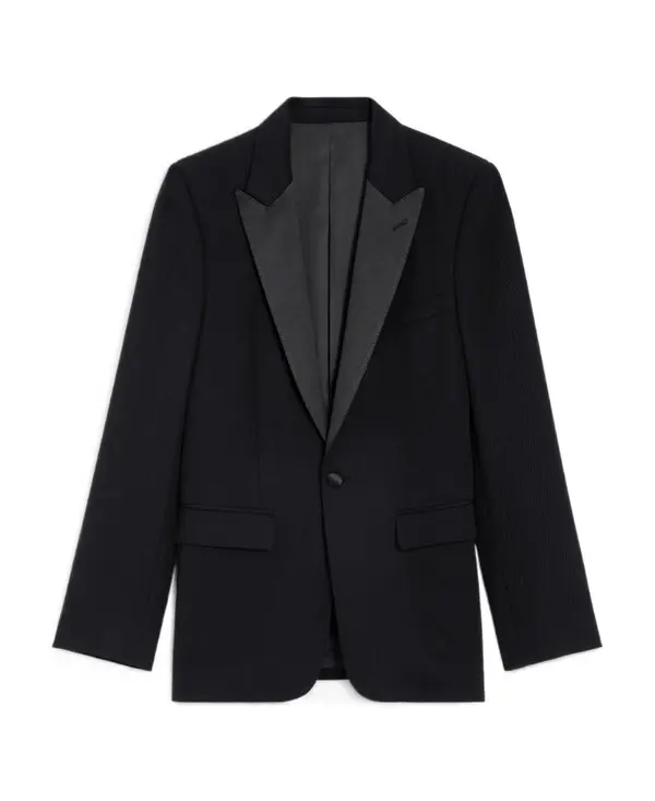 Celine Classic Tux Jacket In Grain De Poudre Wool