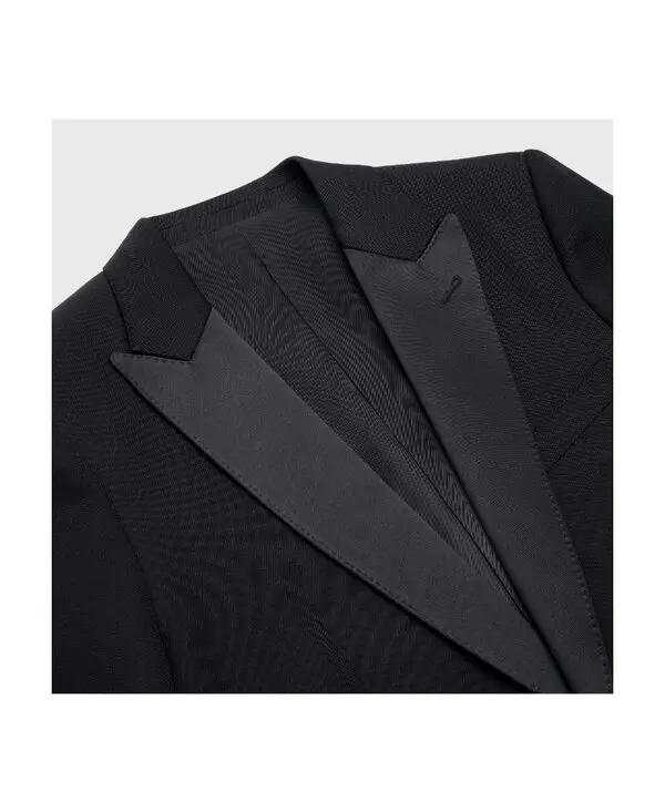 Celine Classic Tux Jacket In Grain De Poudre Wool