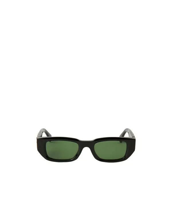 Off-White Rectangular Frame Sunglasses - Green