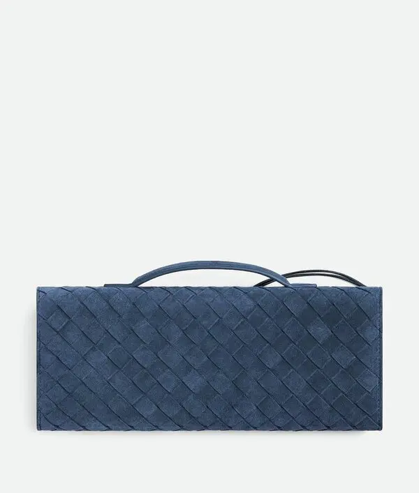 Bottega Veneta Andiamo Clutch In Intrecciato Suede