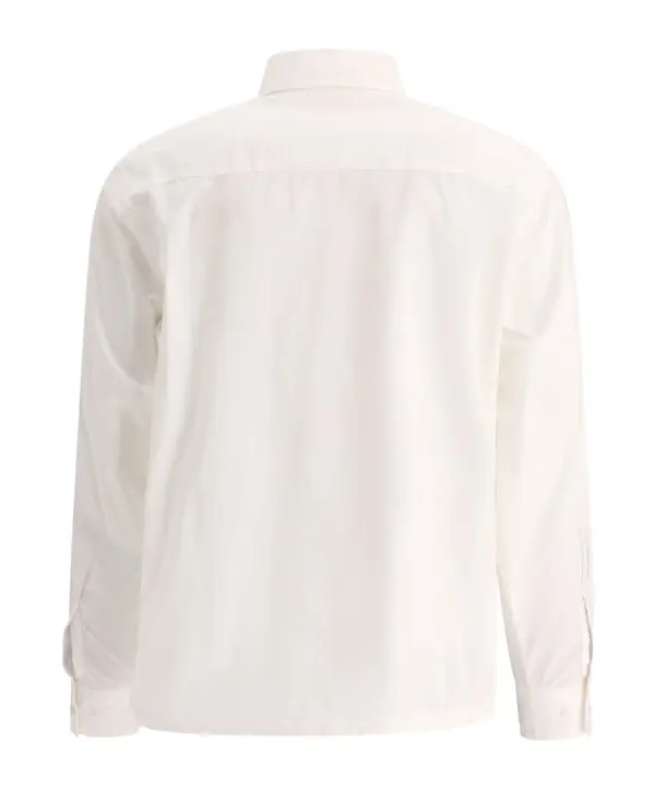 C.P. COMPANY Logo Embroidered Buttoned Poplin Overshirt