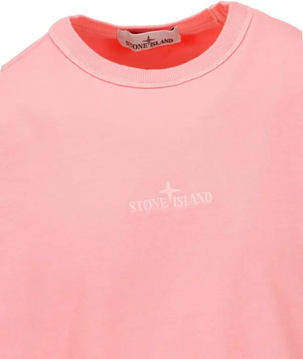 Stone Island Embroidered-logo T-shirt - Pink