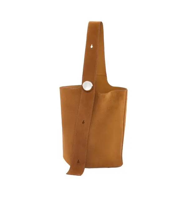 Loewe Suede Calfskin Bucket Bag - Tobacco Color