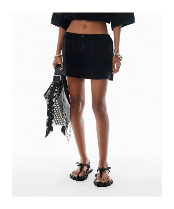 Alexander Wang Striped Miniskirt With Logo Detail