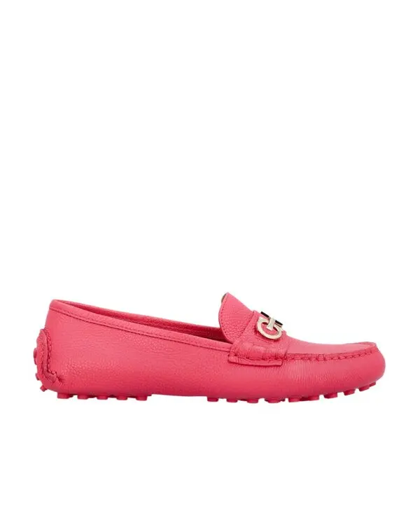 FERRAGAMO Leather Loafers With Gancini Detail