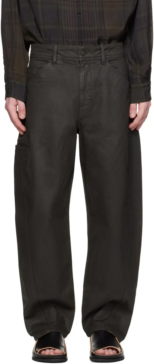 LEMAIRE Belted Cotton Trousers