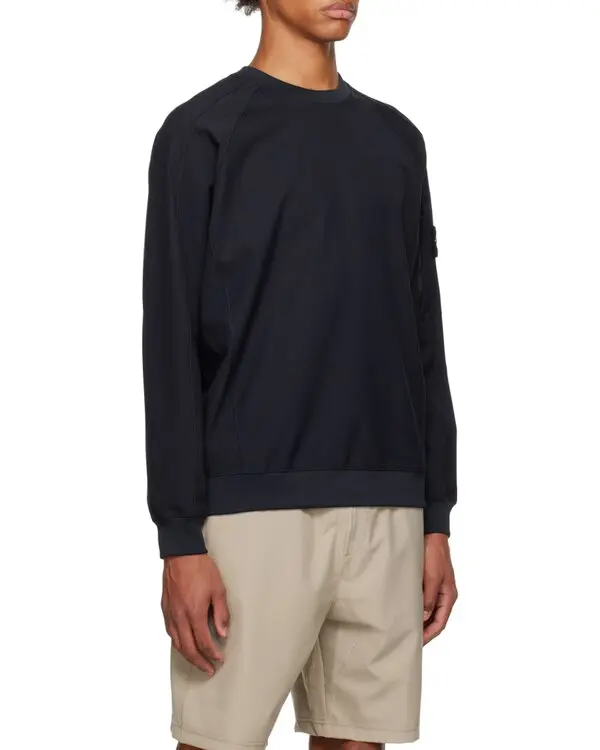 Stone Island Compass Motif Long Sleeve Sweatshirt