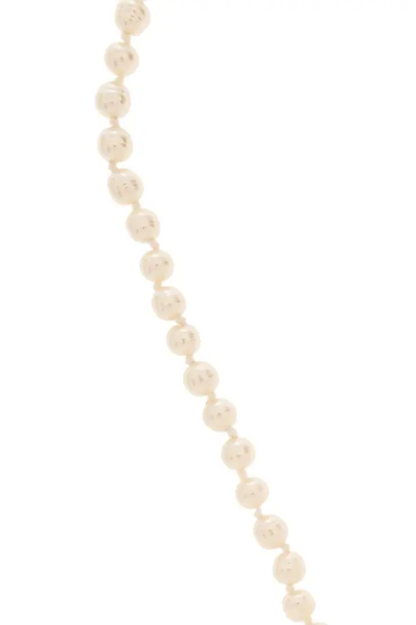 VIVIENNE WESTWOOD Logo Embellished Pearl Necklace