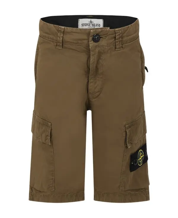 Stone Island Logo Patch Cargo Shorts