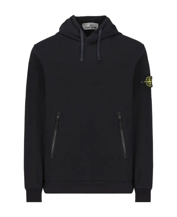 Stone Island Compass Patch Hoodie - Blue
