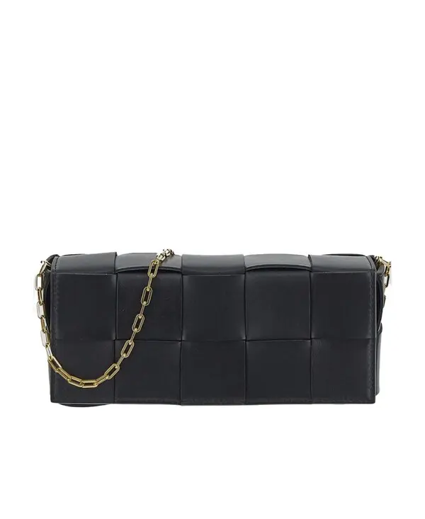 Bottega Veneta Cassette Chained Pouch Bag - Black