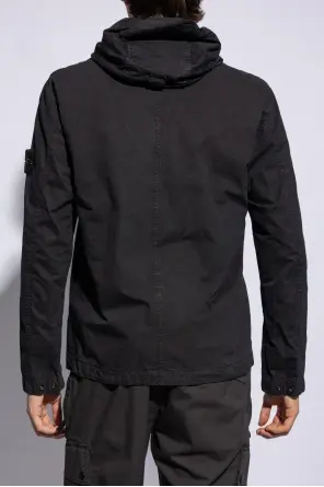 Stone Island Compass-badge Hooded Jacket - Blue