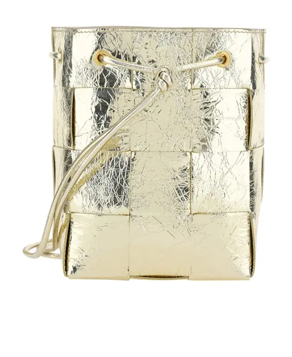 Bottega Veneta Cassette Small Cross-body Bucket Bag - Golden Moon
