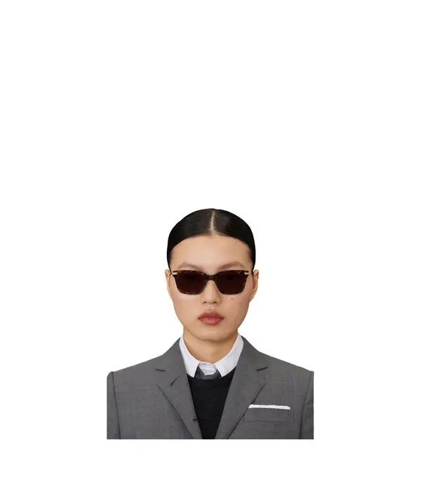 Thom Browne Square Frame Glasses - Brown Turtle