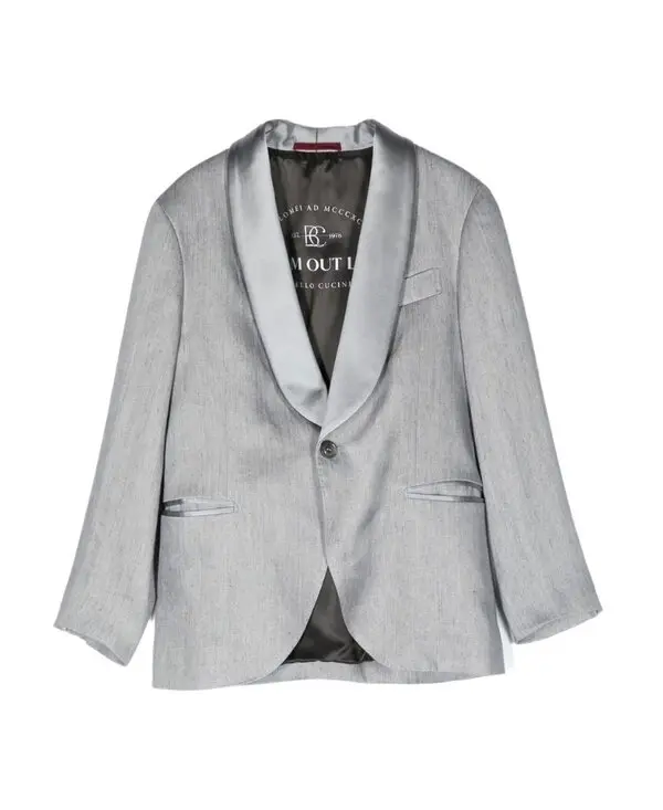 Brunello Cucinelli Single-breasted Linen Blazer