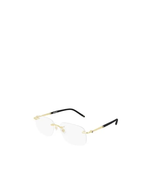 Montblanc Eyewear Rimless Rectangular Glasses And Frames - White