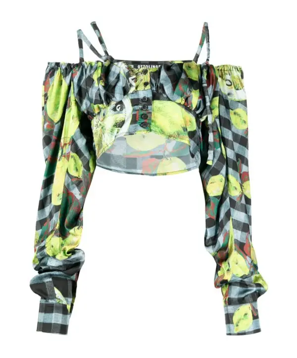 Ottolinger Lemon Check Print Blouse