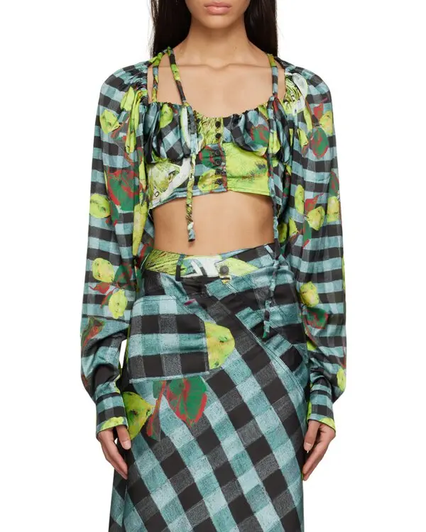 Ottolinger Lemon Check Print Blouse