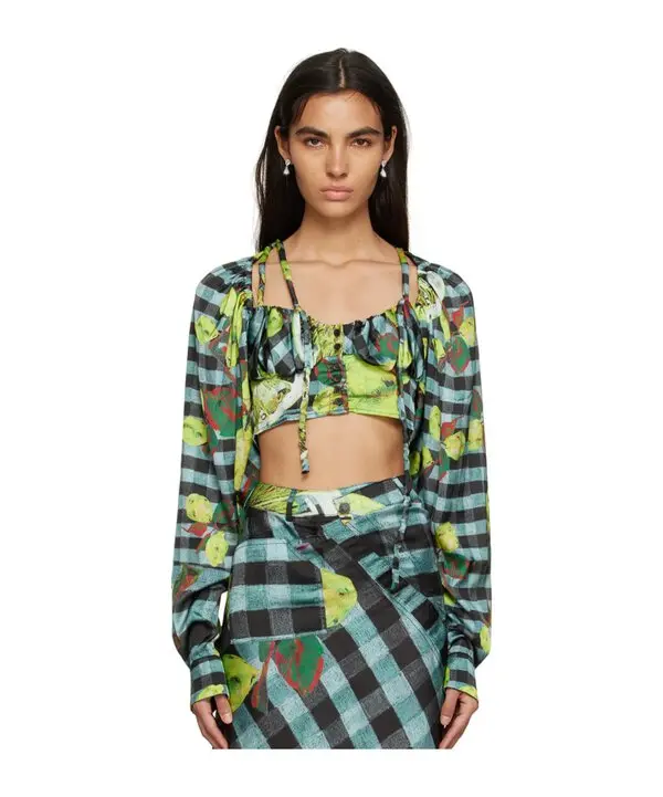Ottolinger Lemon Check Print Blouse