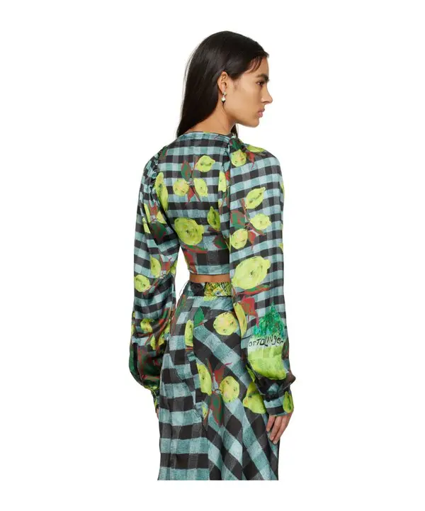 Ottolinger Lemon Check Print Blouse