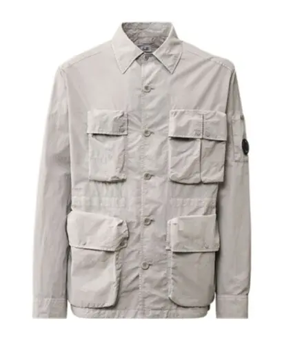 C.P. COMPANY Lens-detail Shirt Jacket - Gray