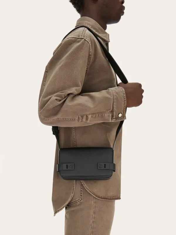 FERRAGAMO Gancini Buckle Messenger Bag