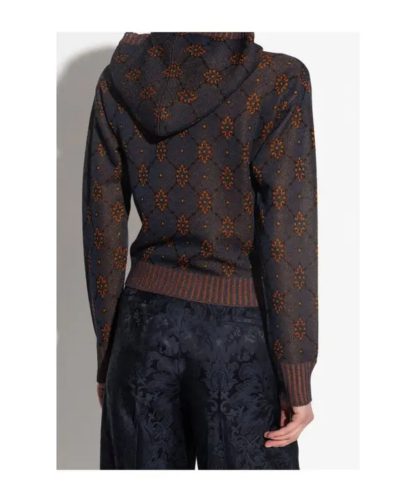 Etro Patterned Knit Hoodie