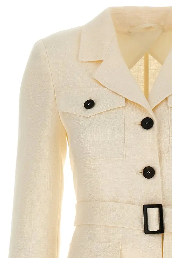Max Mara Belted Button Detail Casual Jacket