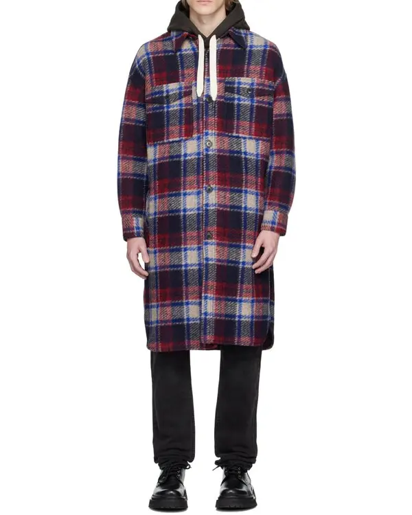 Isabel Marant Étoile Kotajo Checked Long Sleeve Coat