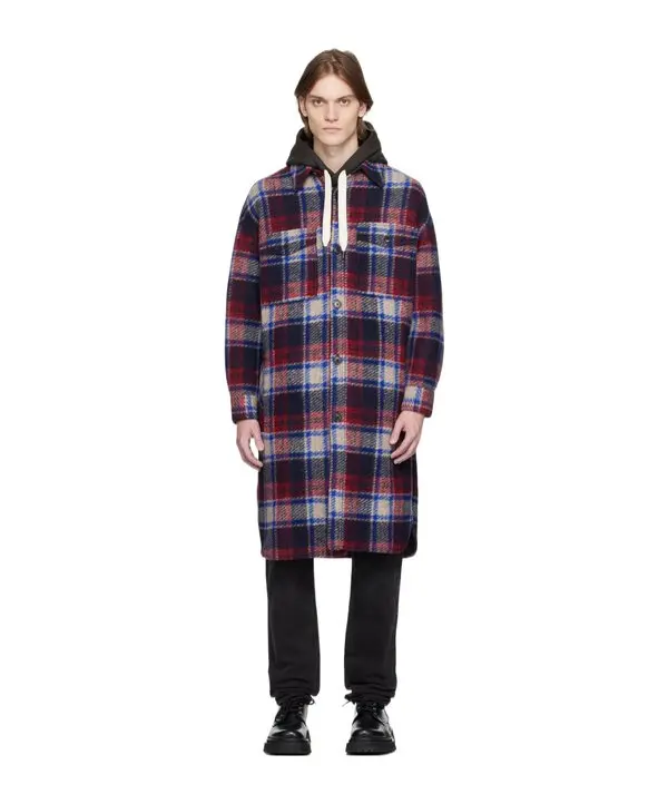 Isabel Marant Étoile Kotajo Checked Long Sleeve Coat
