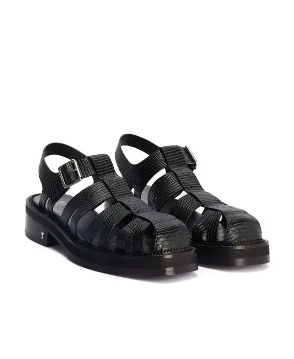 AMI Paris Caged Ankle Strap Sandals