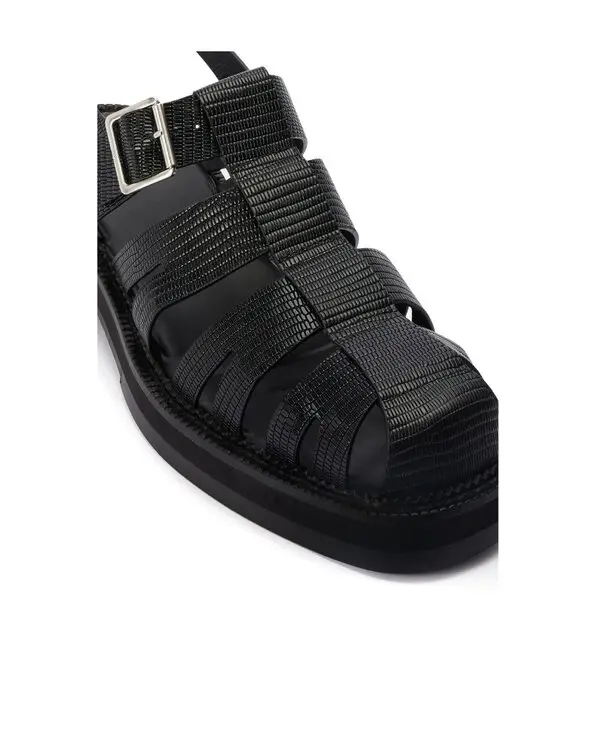 AMI Paris Caged Ankle Strap Sandals