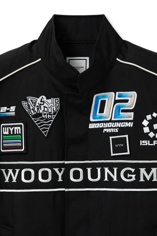 WOOYOUNGMI Long-sleeved Zipper Jacket With Patches