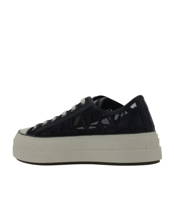 Valentino Garavani Toile Iconograph Totaloop Lace-up Sneakers
