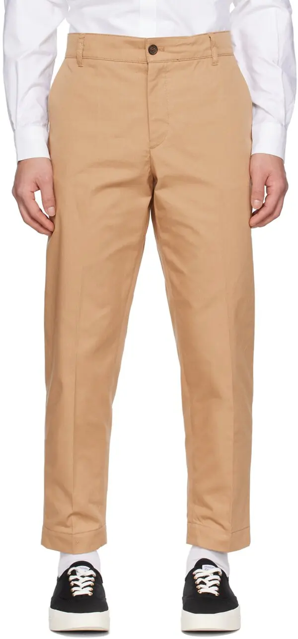 Maison Kitsuné Straight-leg Cropped Tailored Trousers