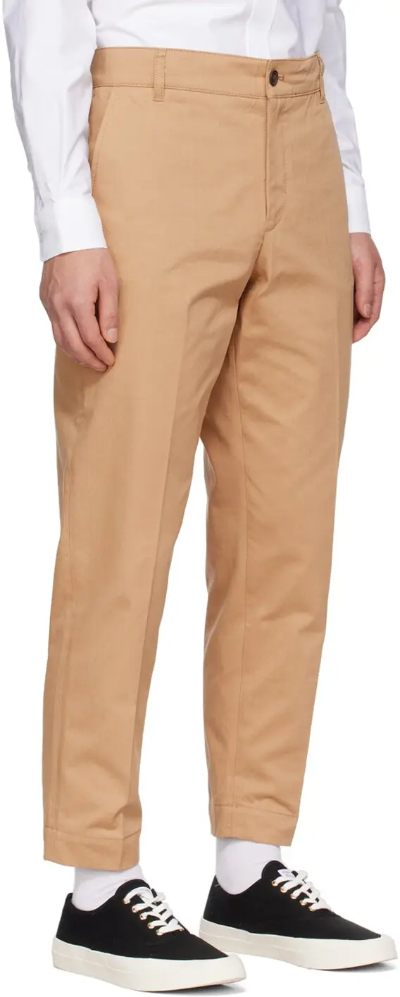 Maison Kitsuné Straight-leg Cropped Tailored Trousers