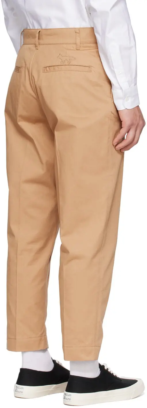 Maison Kitsuné Straight-leg Cropped Tailored Trousers